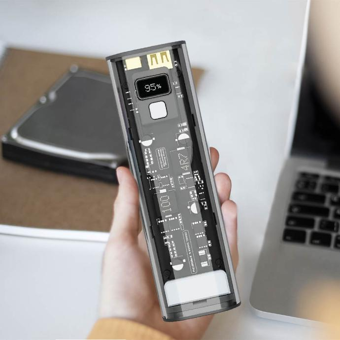 Powerology 24000mAh Crystalline Series PD100 W Dual Output Power Bank ...